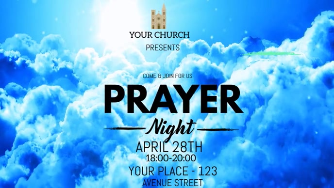 church prayer night video Template | PosterMyWall