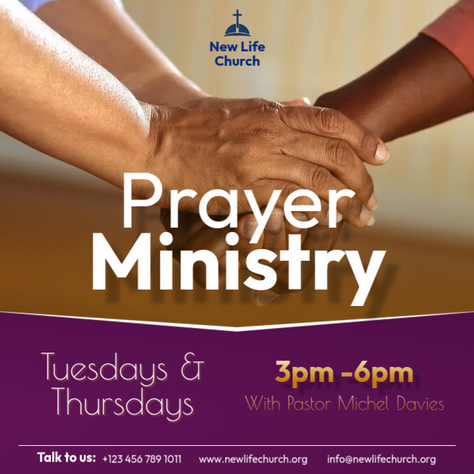 Church Prayer outreach ministry flyer Template | PosterMyWall