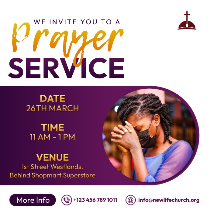 Plantilla de Church Prayer Poster design | PosterMyWall