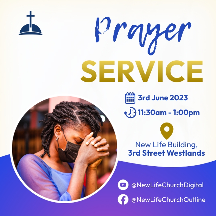 Copy of church prayer service | PosterMyWall