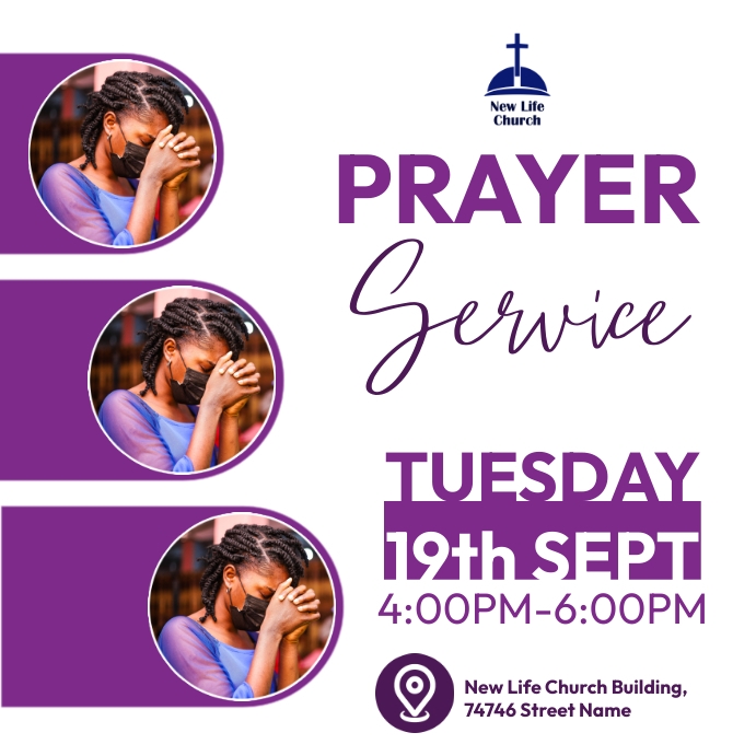 Church prayer service Templat | PosterMyWall