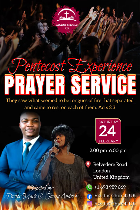 Church prayer service event flyer Template | PosterMyWall