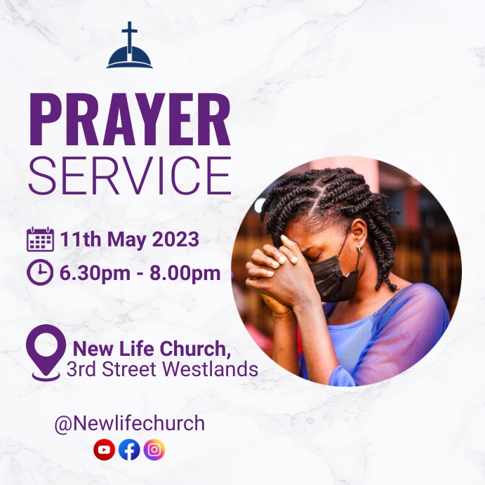 Plantilla de church prayer service flyer | PosterMyWall