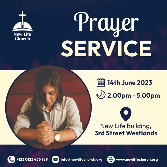 Plantilla de church prayer service flyers | PosterMyWall