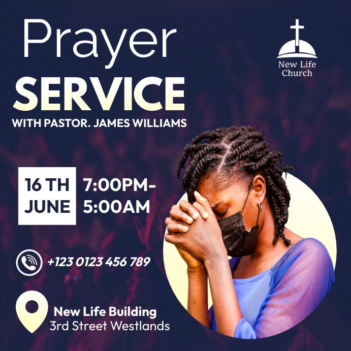 Plantilla de church prayer service flyers | PosterMyWall