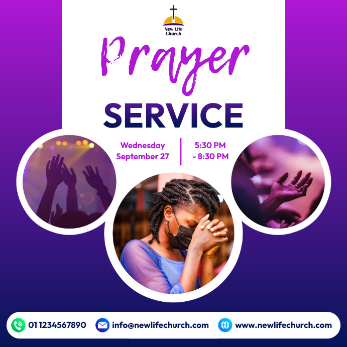 Copy of church prayer service flyers | PosterMyWall