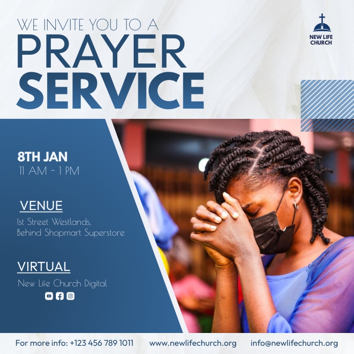 Copy of Church Prayer Service Invitation | PosterMyWall