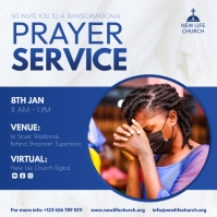 Church Prayer Service Invitation Flyer Template | PosterMyWall