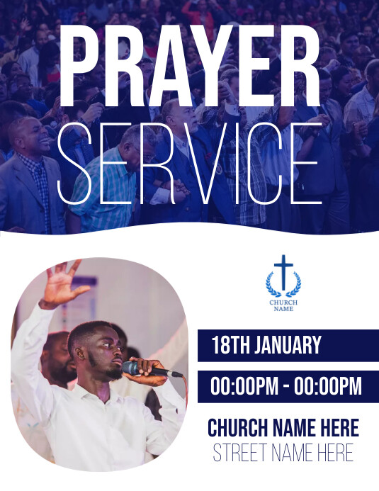 Church prayer service poster Template | PosterMyWall
