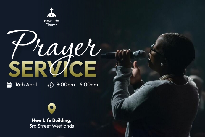 church prayer service poster Template | PosterMyWall