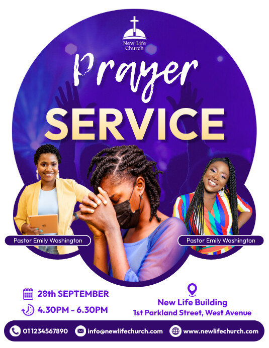 church prayer service poster Template | PosterMyWall