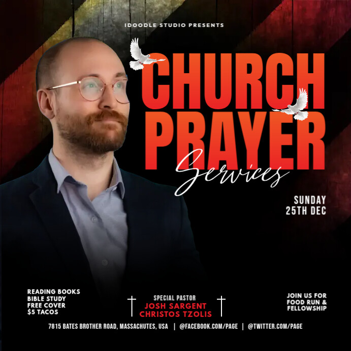 Church Prayer Services Template | PosterMyWall