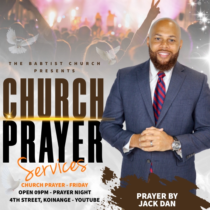 Church prayer services poster Template | PosterMyWall