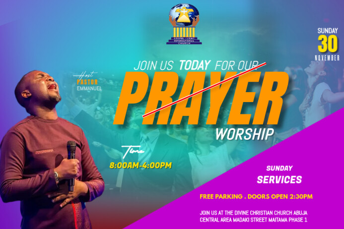 Copy of CHURCH PRAYER TEMPLATE | PosterMyWall