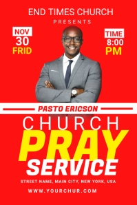 church service time poster Template | PosterMyWall