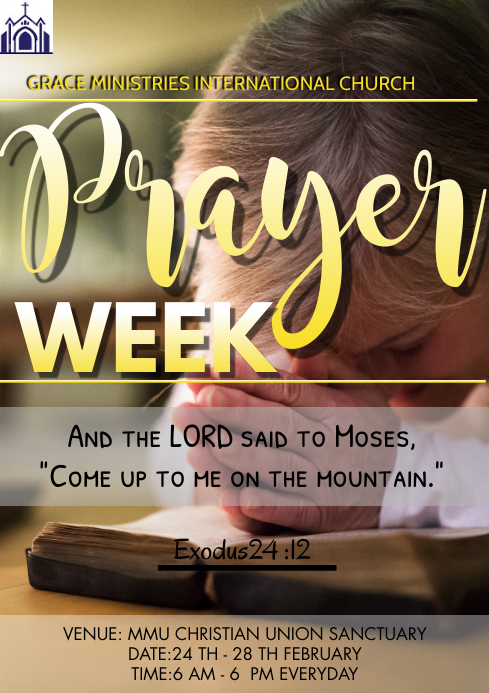 Church prayer week Flyer Template | PosterMyWall