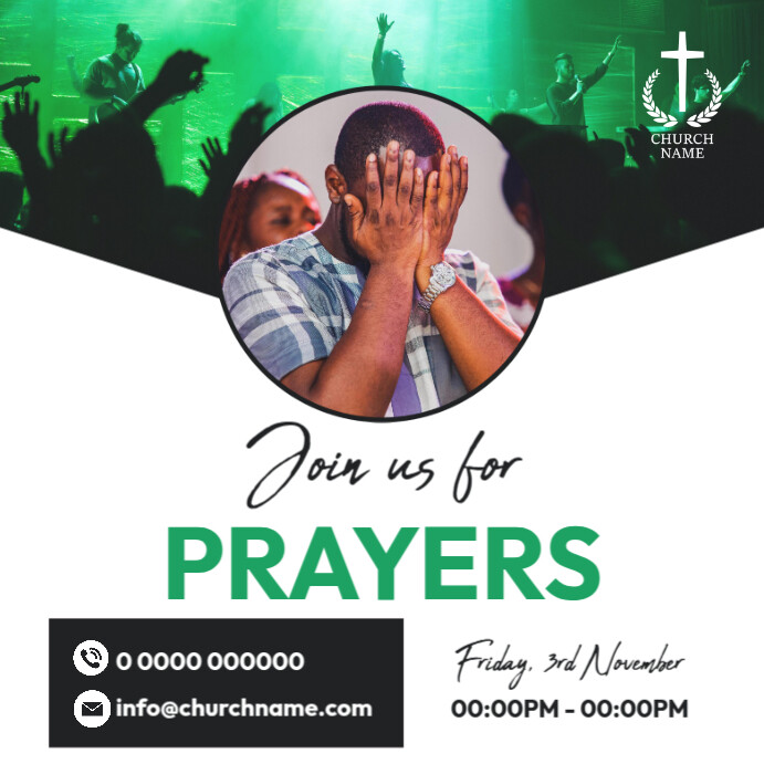 Plantilla de Church prayers service | PosterMyWall