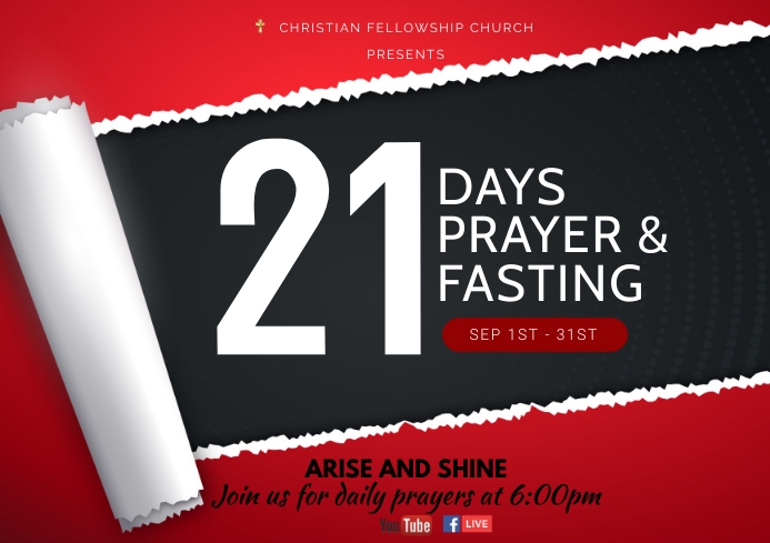 church praying and fasting Template | PosterMyWall