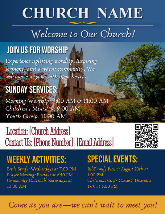 Copy of Church Printable Flyer Template Free Download | PosterMyWall