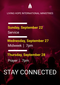 Weekly church services Poster Template | PosterMyWall