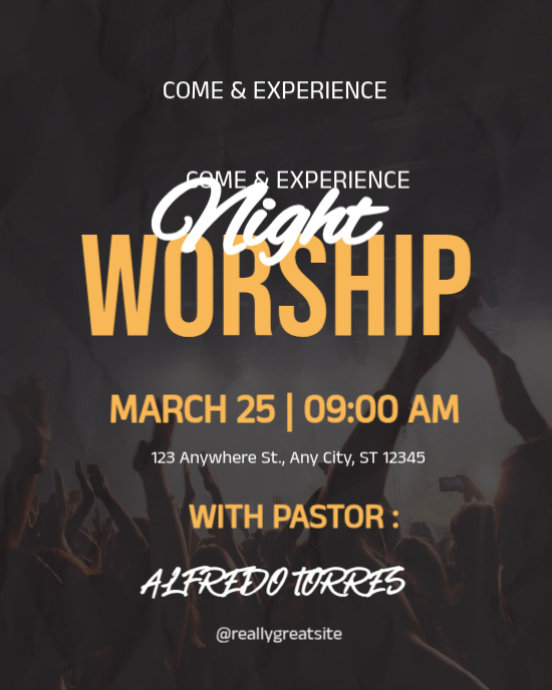 Church Program Sunday Worship Gospel Worship Template | PosterMyWall