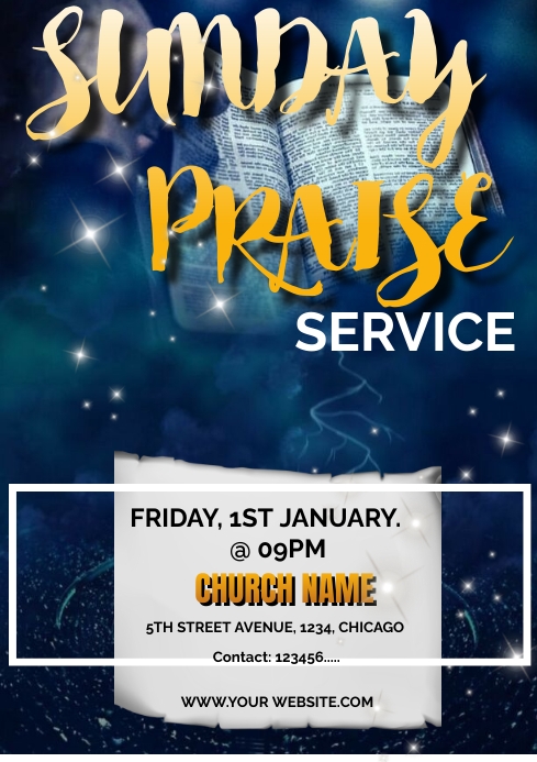 Church program2) Template | PosterMyWall