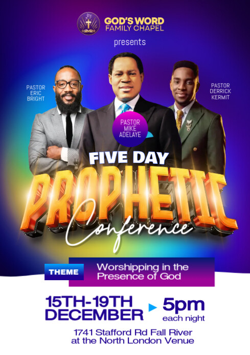Copy of Church Prophetic Conference flyer template (1 | PosterMyWall