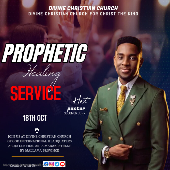 Copy of church prophetic flyer design | PosterMyWall