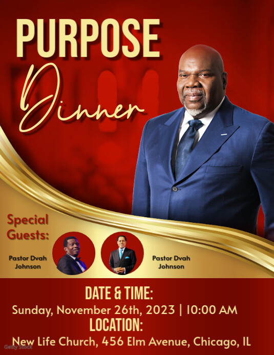 Church Purpose Dinner Flyer Template | PosterMyWall