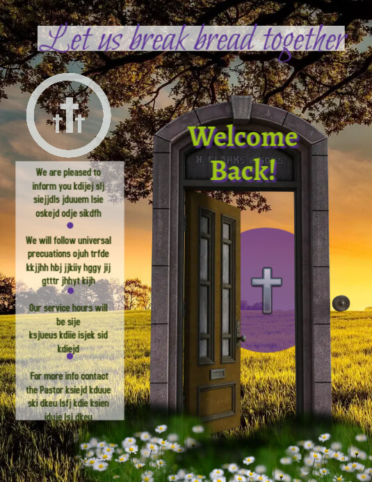 church reopening/covid19/coronavirus alert Template | PosterMyWall