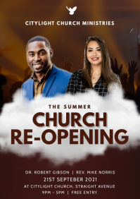 church reopening flyer Template | PosterMyWall