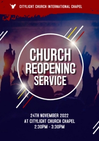 church reopening flyer template | PosterMyWall