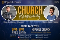 church reopening flyer Template | PosterMyWall