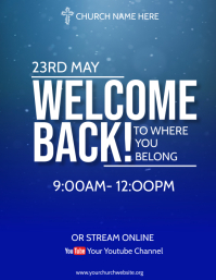church reopening flyer Template | PosterMyWall