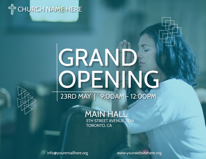 church reopening flyer Template | PosterMyWall