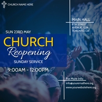 church reopening flyer Template | PosterMyWall