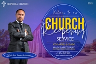 church reopening flyer Template | PosterMyWall