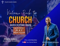 church reopening service flyer Template | PosterMyWall