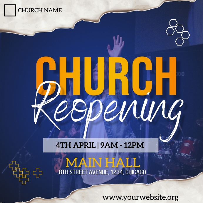church reopening flyer Template | PosterMyWall