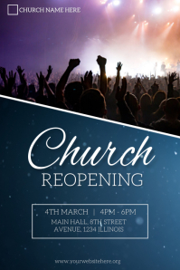 church reopening flyer Template | PosterMyWall
