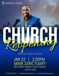 church reopening flyer Template | PosterMyWall