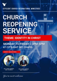 church reopening flyer template | PosterMyWall