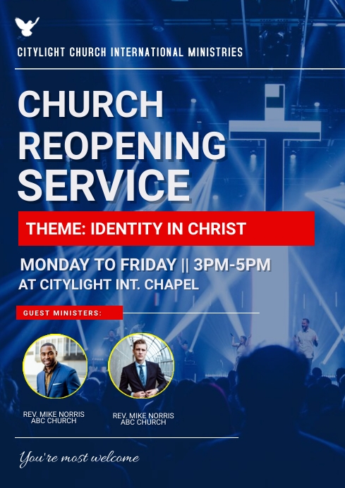 Copy of church reopening flyer template | PosterMyWall