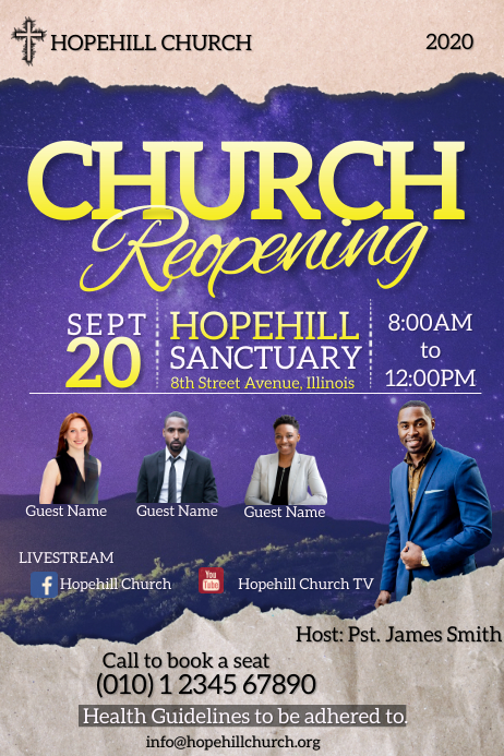 Copy of Church Reopening Flyer Template | PosterMyWall