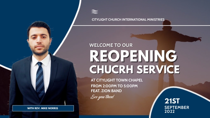 Copia de church reopening flyer template | PosterMyWall