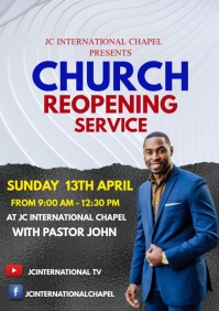 Church reopening sunday flyer template | PosterMyWall