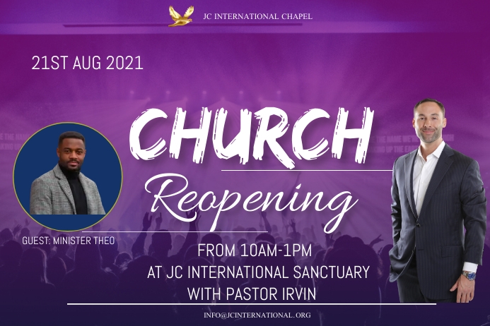 Church reopening poster Template | PosterMyWall
