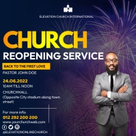 church reopening service flyer Template | PosterMyWall