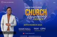 church reopening service flyer Template | PosterMyWall