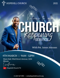 church reopening flyer Template | PosterMyWall